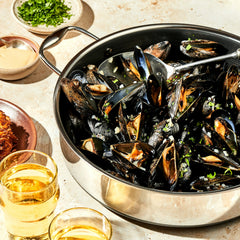 Mussels Braised in Cider with Potato Rosti – HexClad Cookware AU